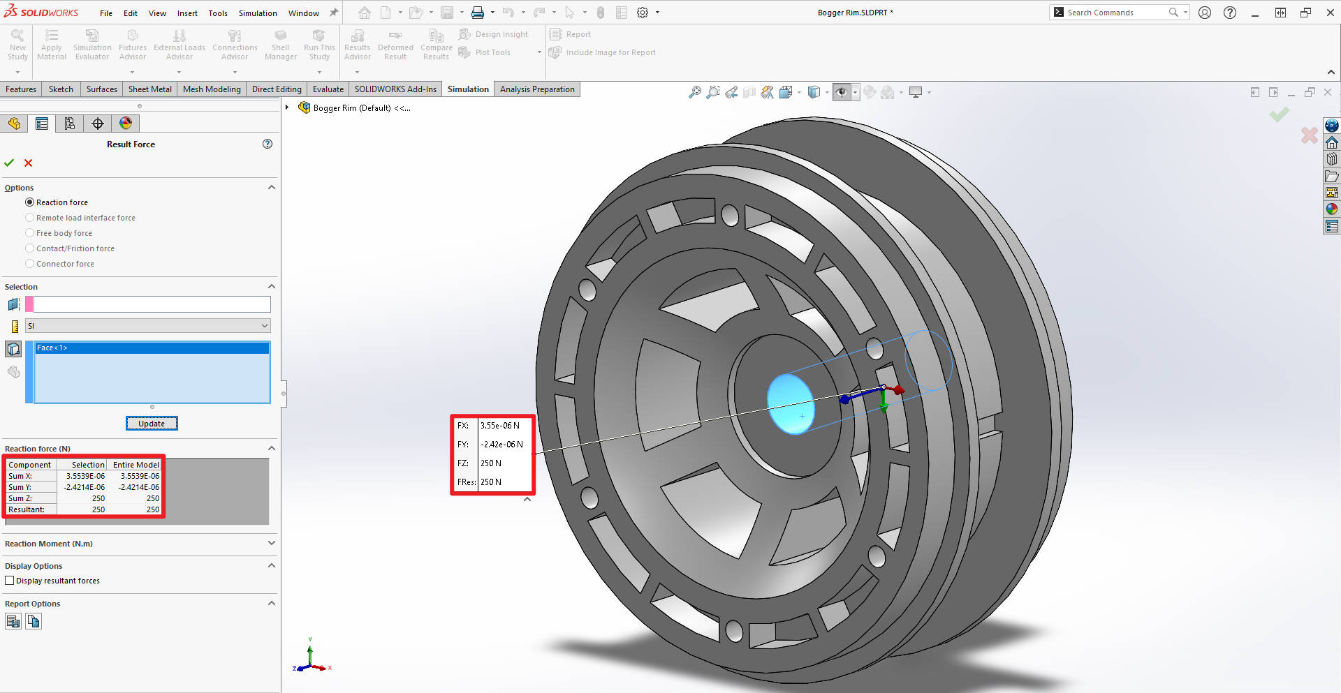 How to Find Reaction Forces in SOLIDWORKS Simulation