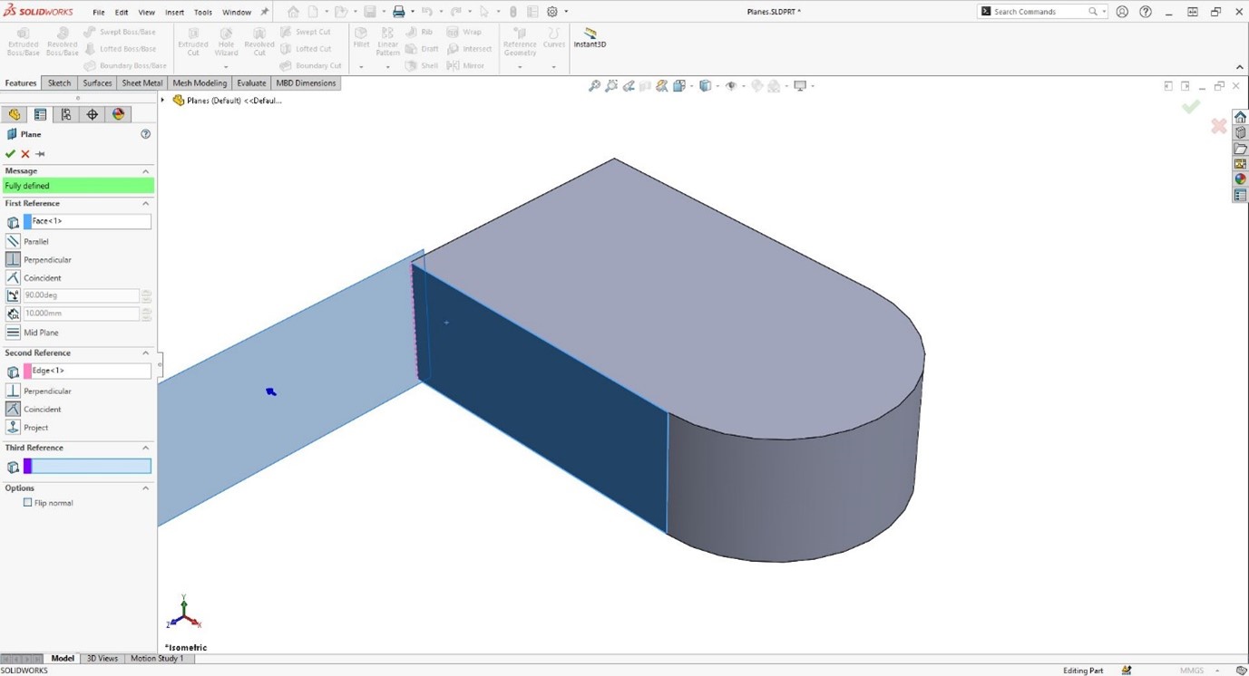 SOLIDWORKS Tips: How to Create Planes in SOLIDWORKS