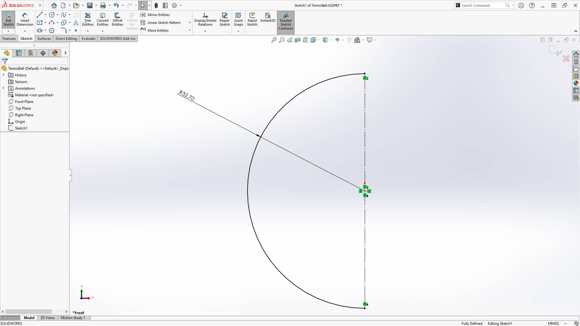 Advanced SOLIDWORKS Tutorial: How to Make a Tennis Ball in SOLIDWORKS