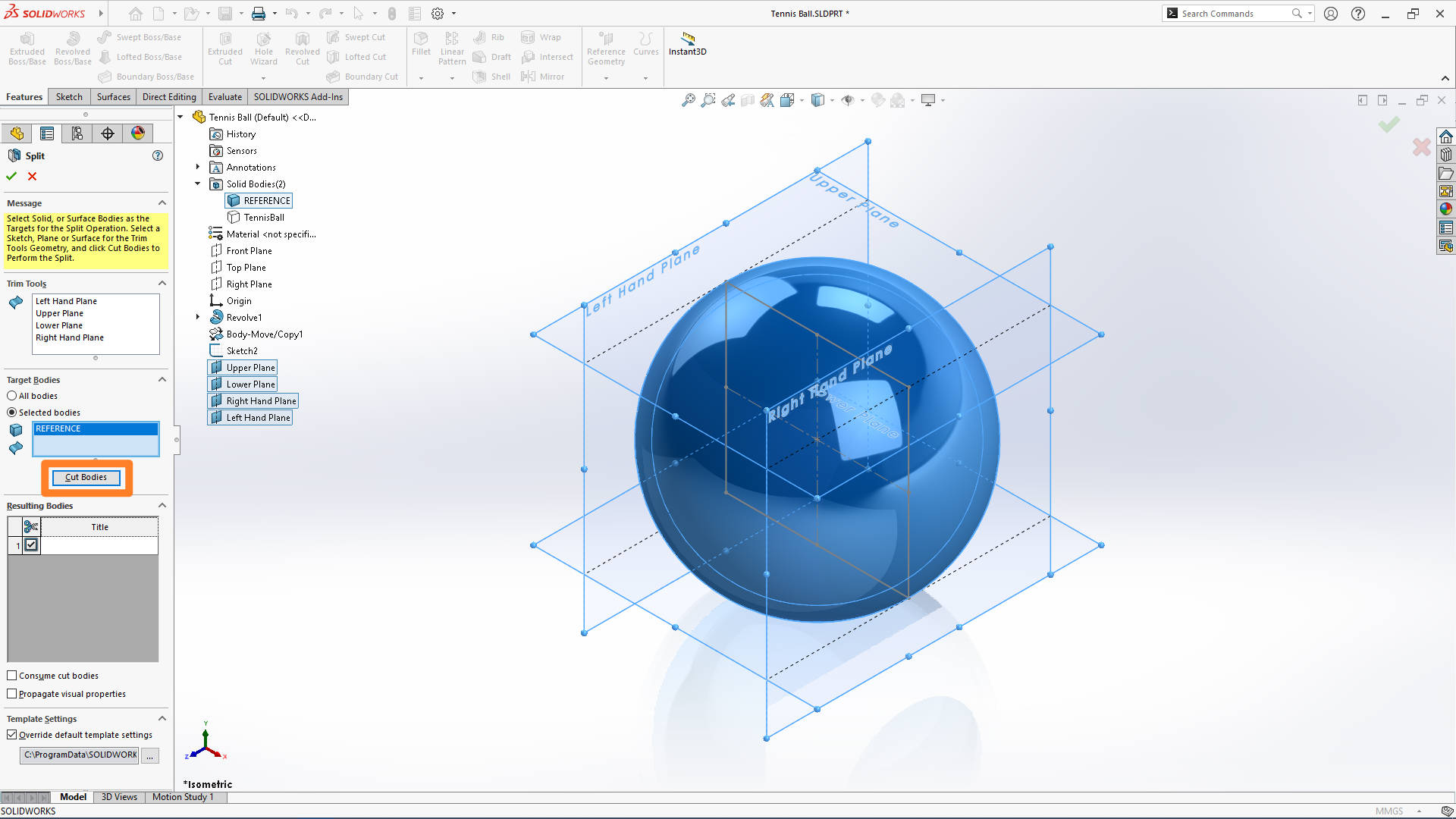 Advanced SOLIDWORKS Tutorial: How to Make a Tennis Ball in SOLIDWORKS