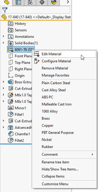Finding Mass in SOLIDWORKS - Using Mass Properties