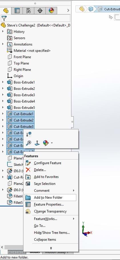 SOLIDWORKS Quick Tip - Feature Tree Folders